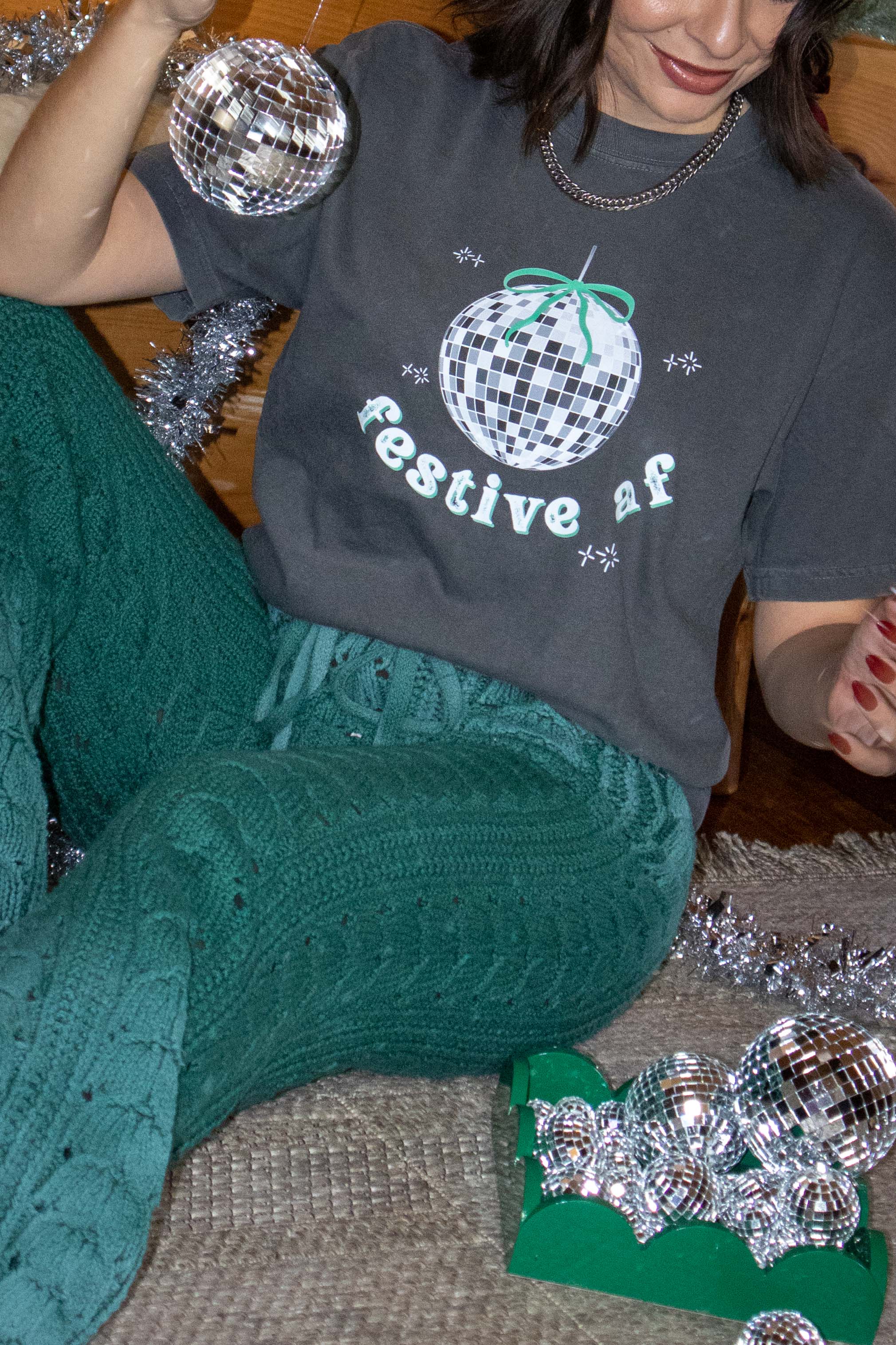 Festive AF Gray Tee – Sweetees